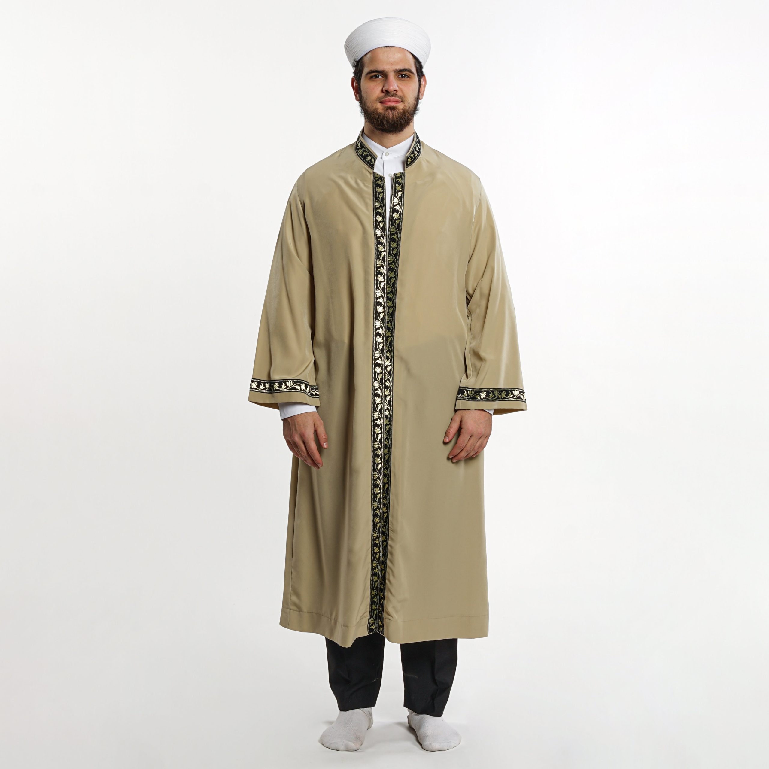 Coffee With Milk Imam Robe With Border Coffee With Milk Prayer Robe ...