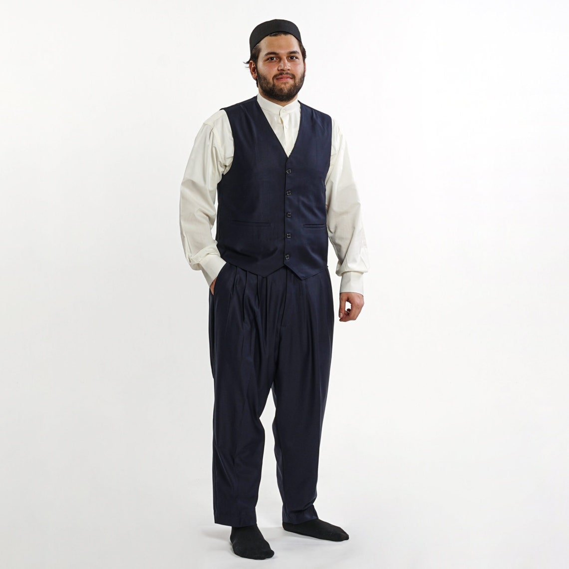 Men’s Islamic Salwar With Matching Vest – Ottoman Style 2-piece Set ...