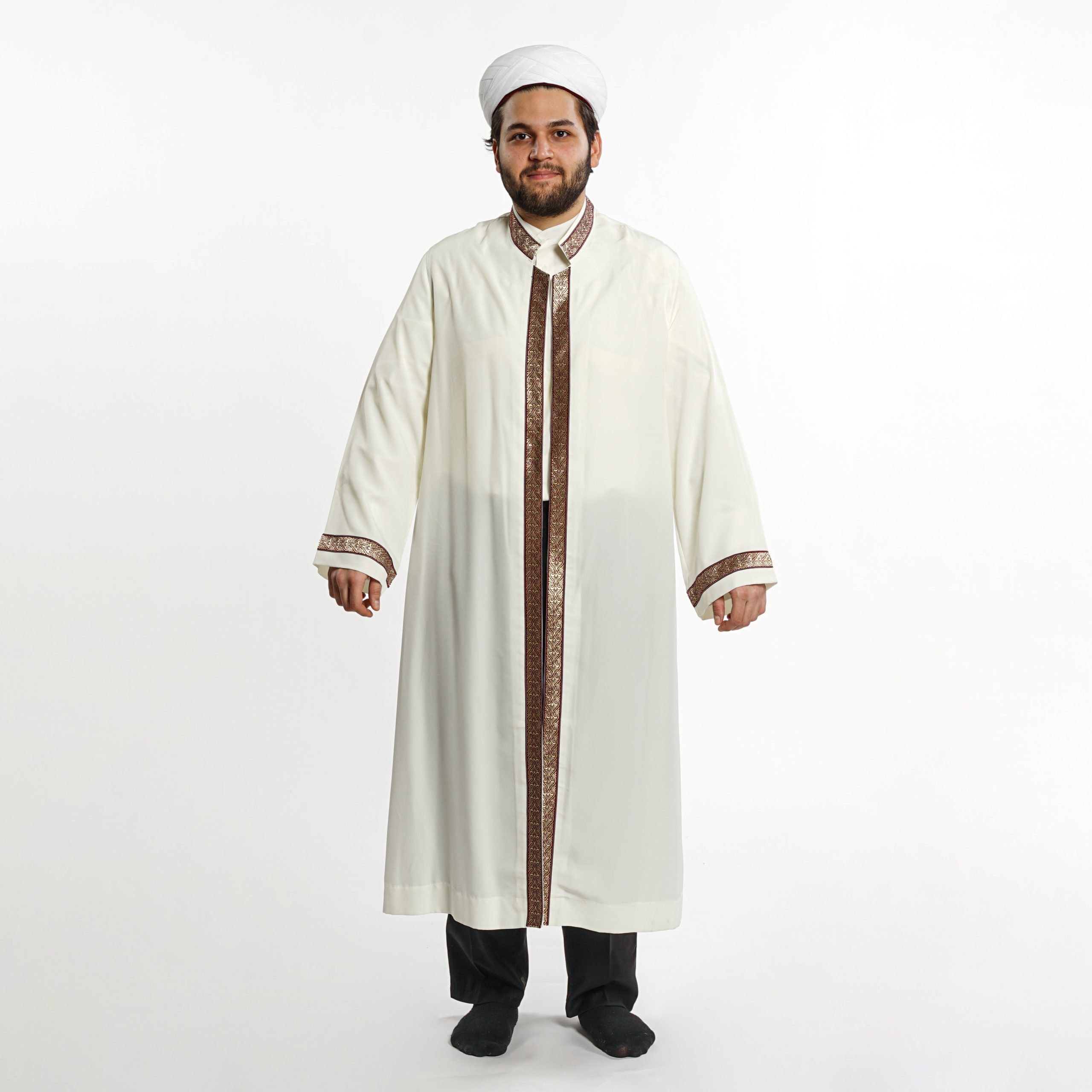 Bordered Imam Robe Models Islamic Robe Prayer Robe - Etsy