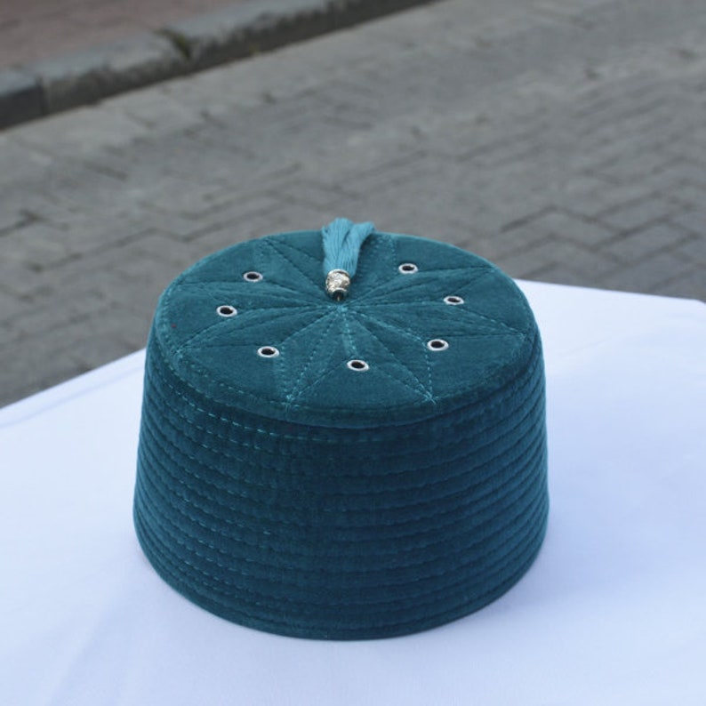 Kufi Hat, Smooth Textured Velvet Lined Turkish-style Muslim Takke ...