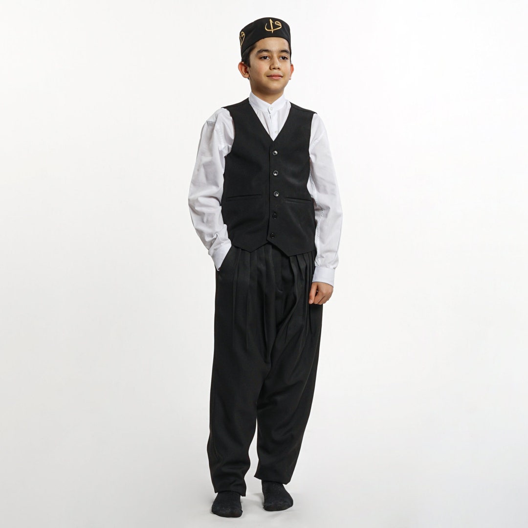 Traditional Ottoman Turkish Kids Costume | Boys Vest & Shalwar Set for ...