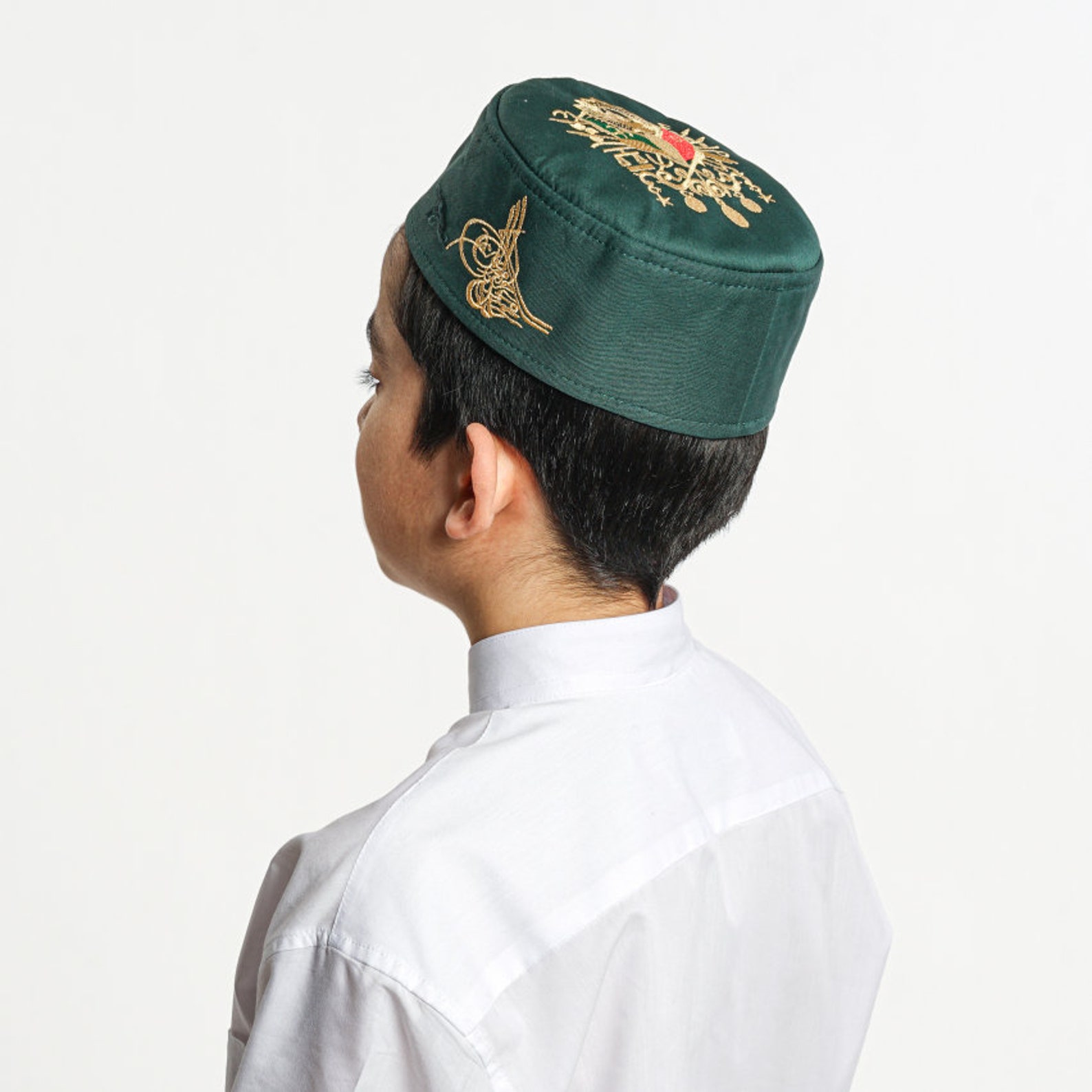 Child Ottoman Sancak Skullcap, Smooth Textured Velvet Lined Turkish ...