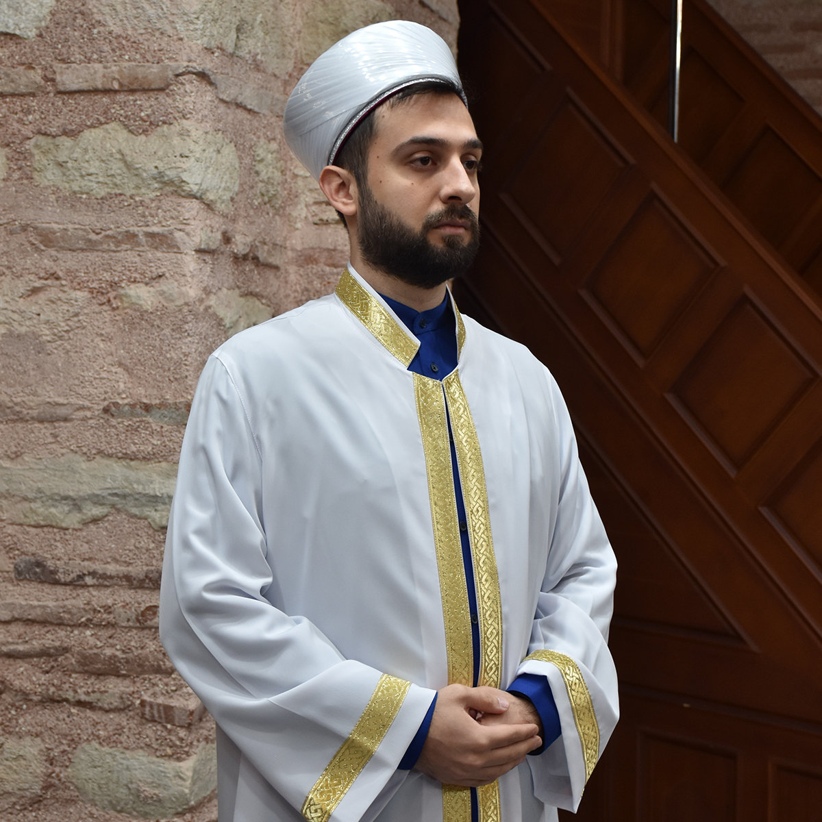 Bordered Imam Robe Models Islamic Robe Prayer Robe - Etsy