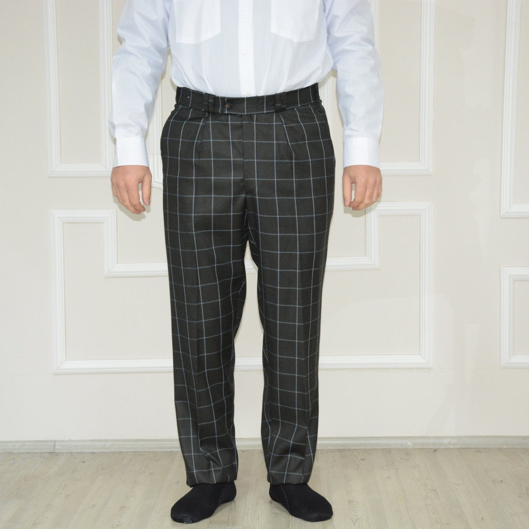 Men’s Islamic Plaid Trousers – Modest Checkered Ottoman Style Pants ...