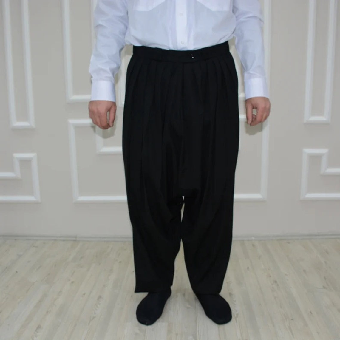7 Pleated Shalwar Trousers for Muslim Man | Classic Harem Pant for Men ...