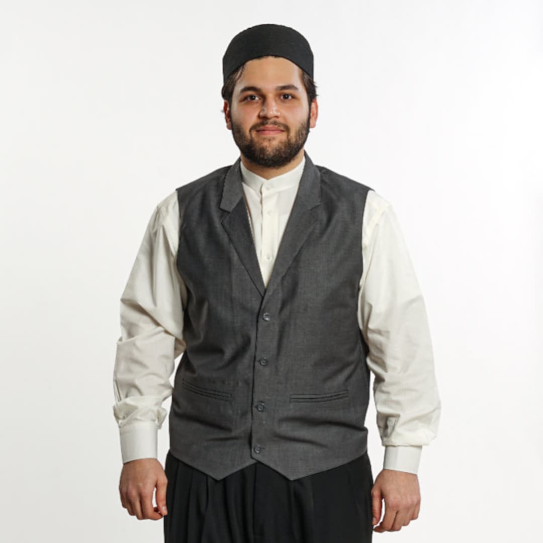 Men’s Modest Islamic Vest – Traditional Buttoned Waistcoat for Prayer ...