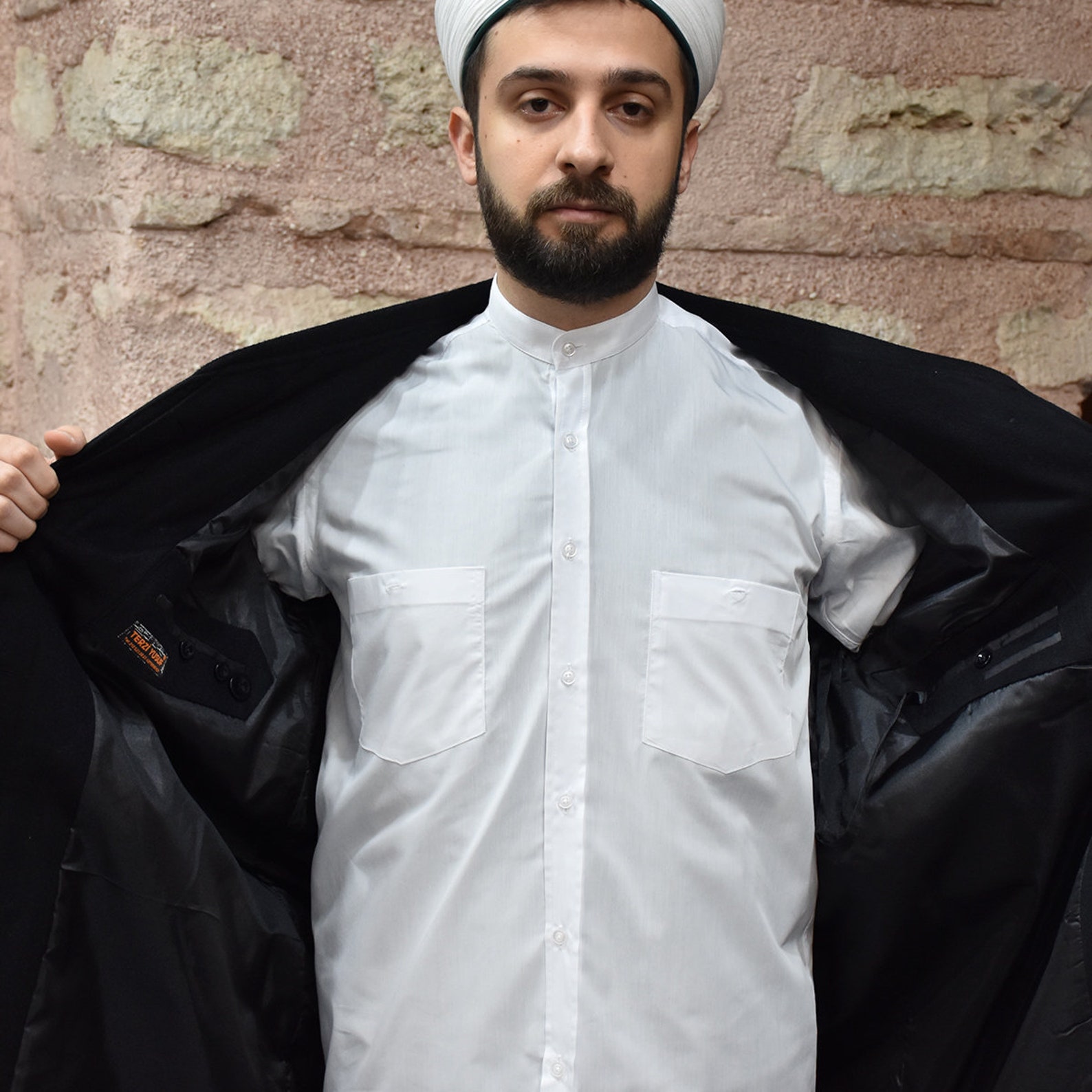Men’s Islamic Imam Robe – Traditional Black Jubba Caftan for Prayer ...