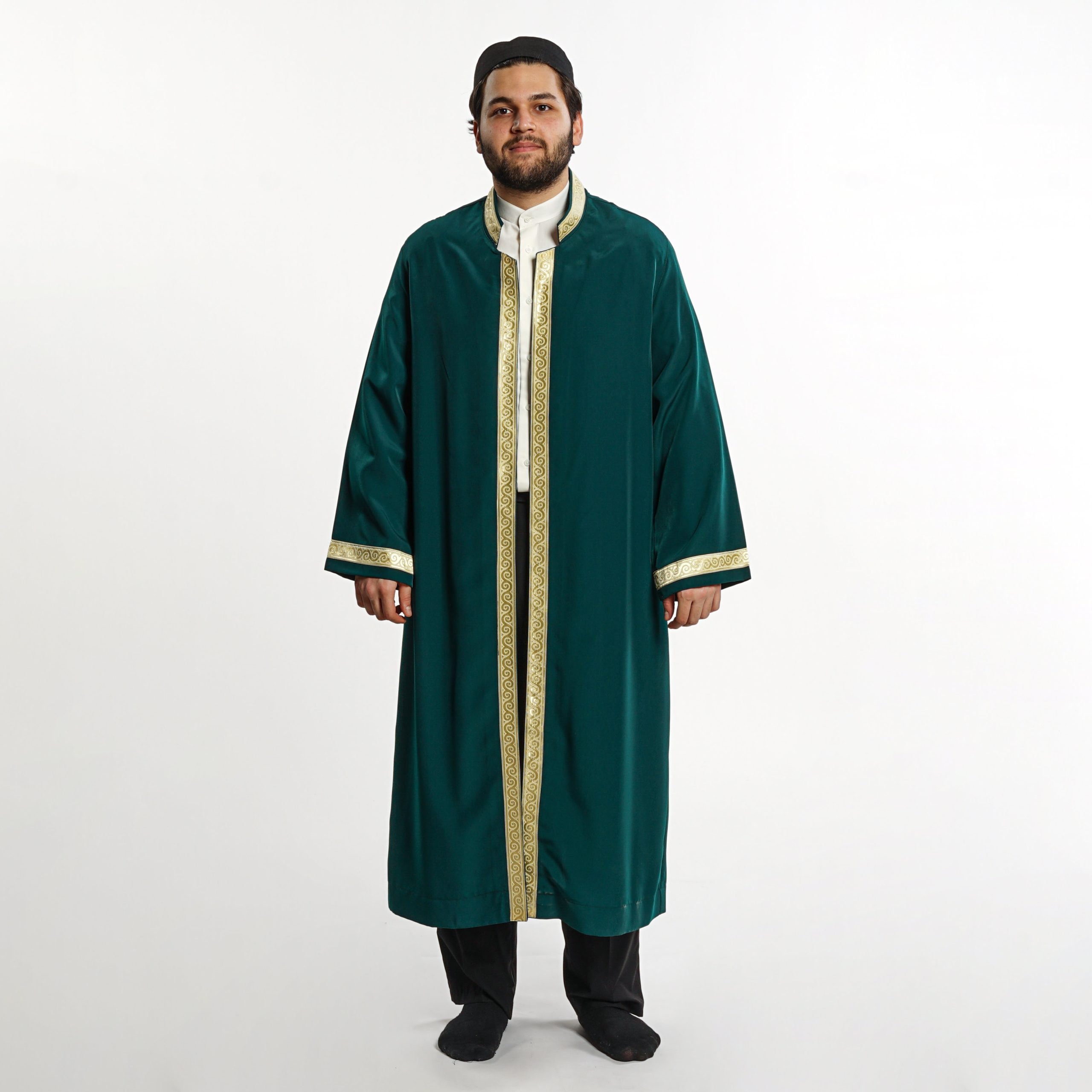 Green Imam Robe With Border Green Prayer Robe Islamic Robe - Etsy