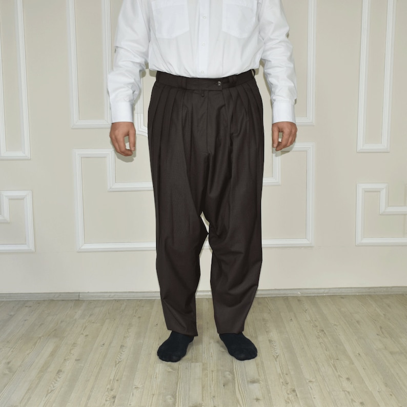5 Pleated Shalwar Trousers for Muslim Man | Classic Harem Pant for Men ...