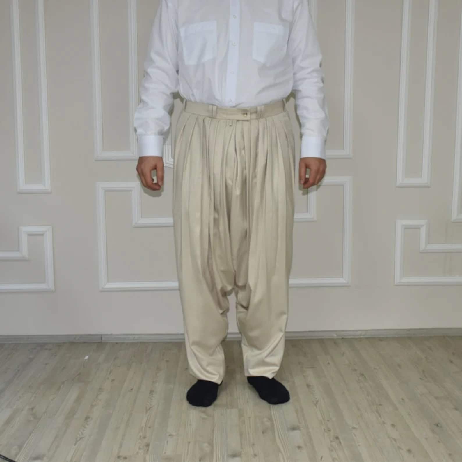 7 Pleated Shalwar Trousers for Muslim Man | Classic Harem Pant for Men ...