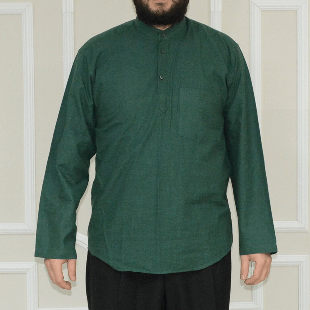 Islamic Collar Men's Linen Shirt Islamic Shirt Cotton Shirt Summer ...