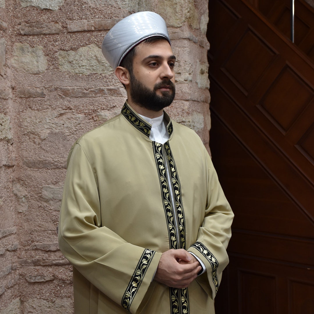 Coffee With Milk Imam Robe With Border Coffee With Milk Prayer Robe ...