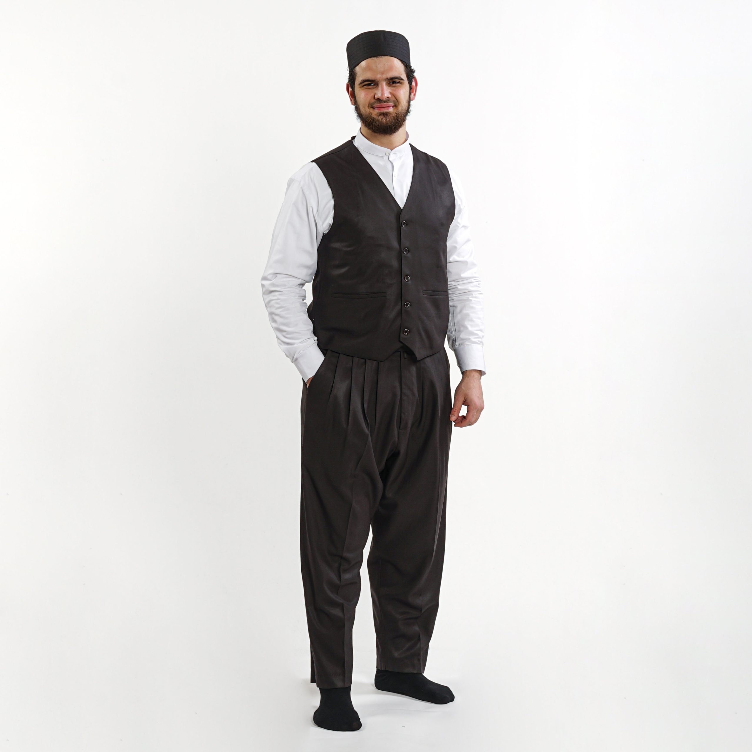 Men’s Islamic Salwar With Matching Vest – Ottoman Style 2-piece Set ...