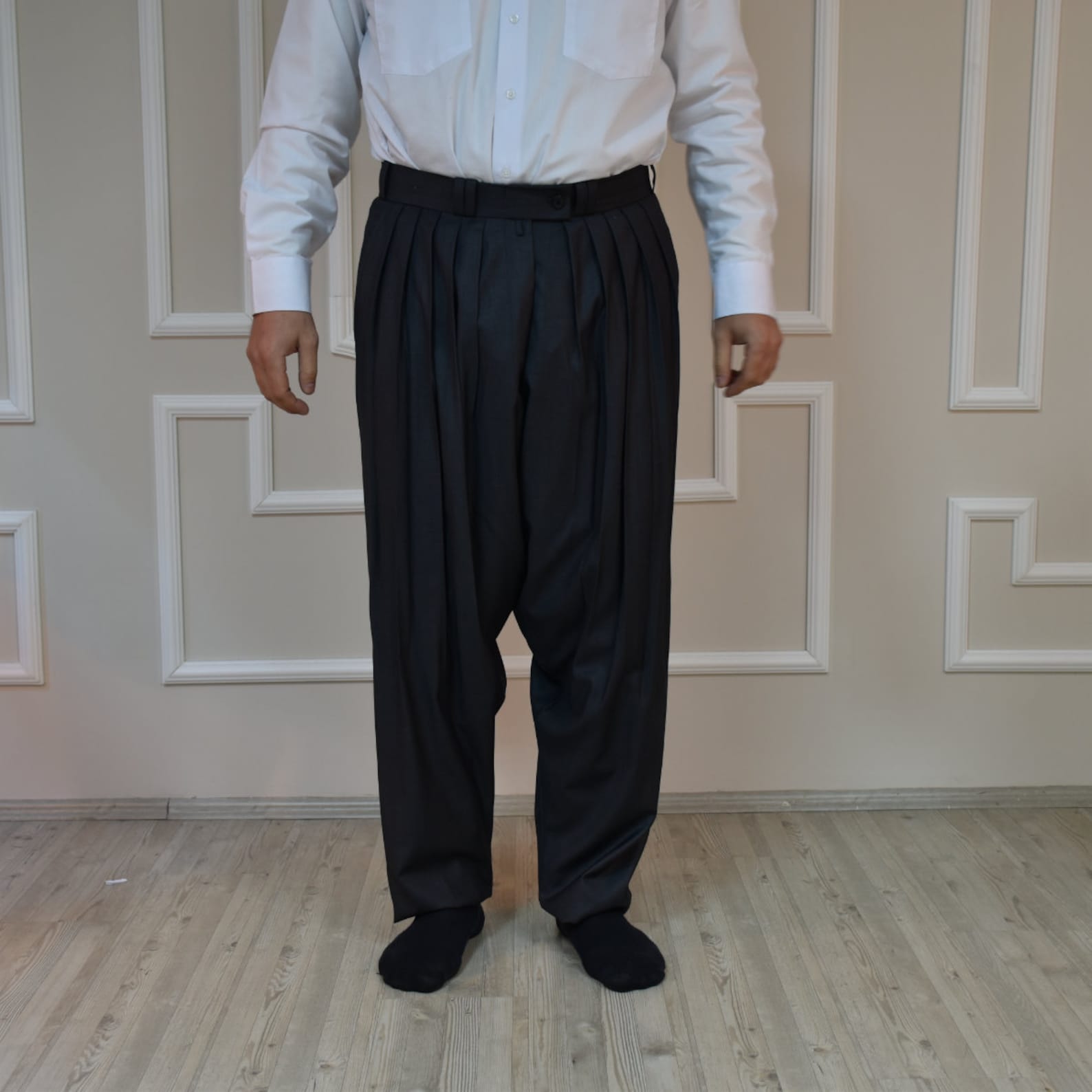5 Pleated Shalwar Trousers for Muslim Man | Classic Harem Pant for Men ...