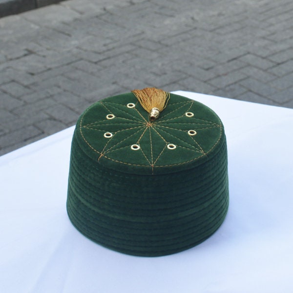 Kufi Hat, Smooth Textured Velvet Lined Turkish-style Muslim Takke ...