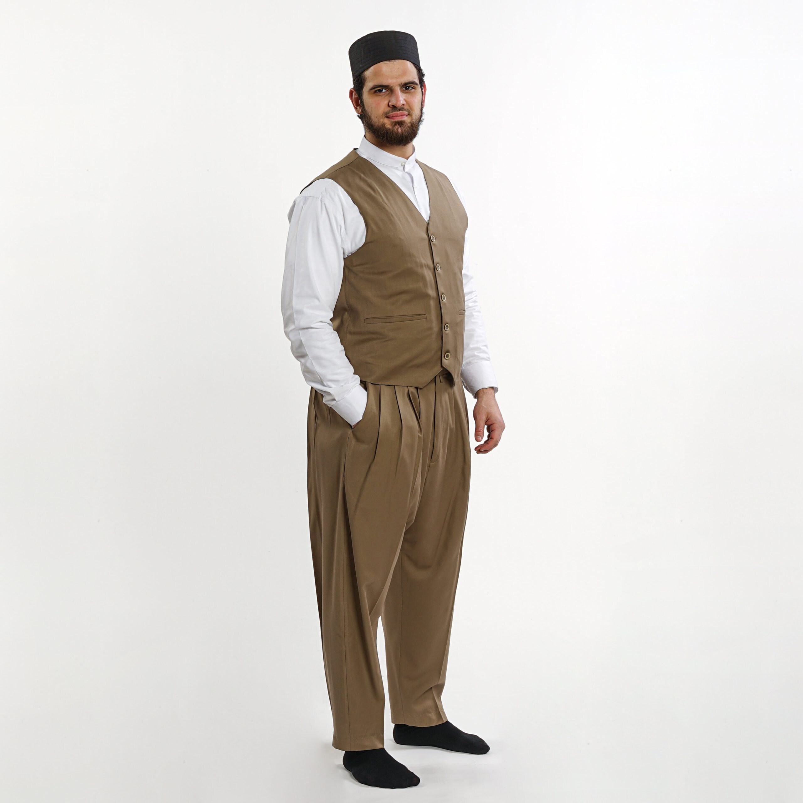 Men’s Islamic Salwar With Matching Vest – Ottoman Style 2-piece Set ...