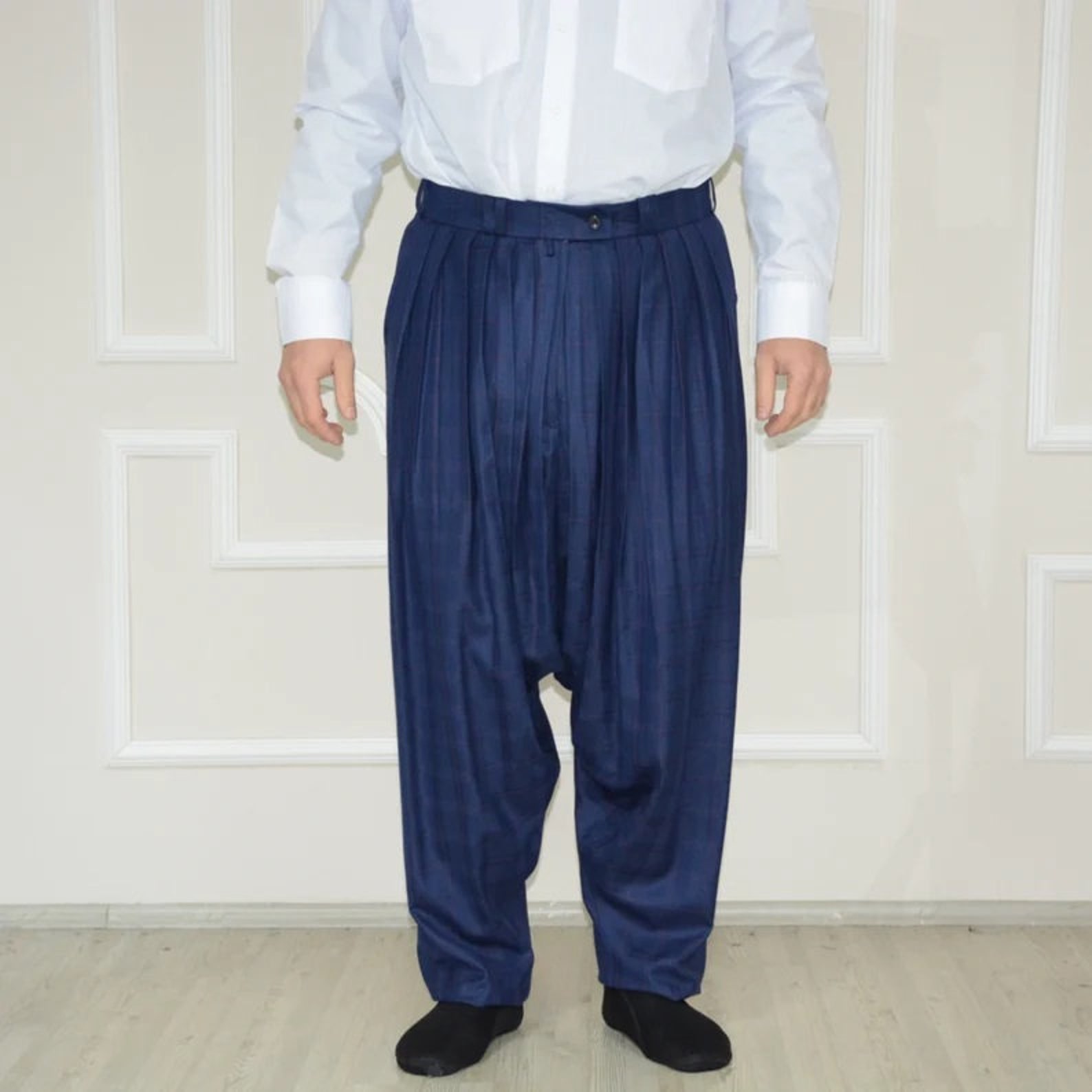 7 Pleated Shalwar Trousers for Muslim Man | Classic Harem Pant for Men ...