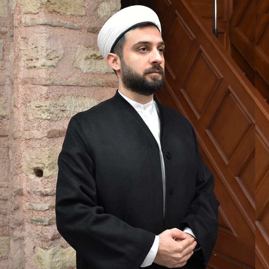 Men’s Islamic Imam Robe – Traditional Black Jubba Caftan for Prayer ...