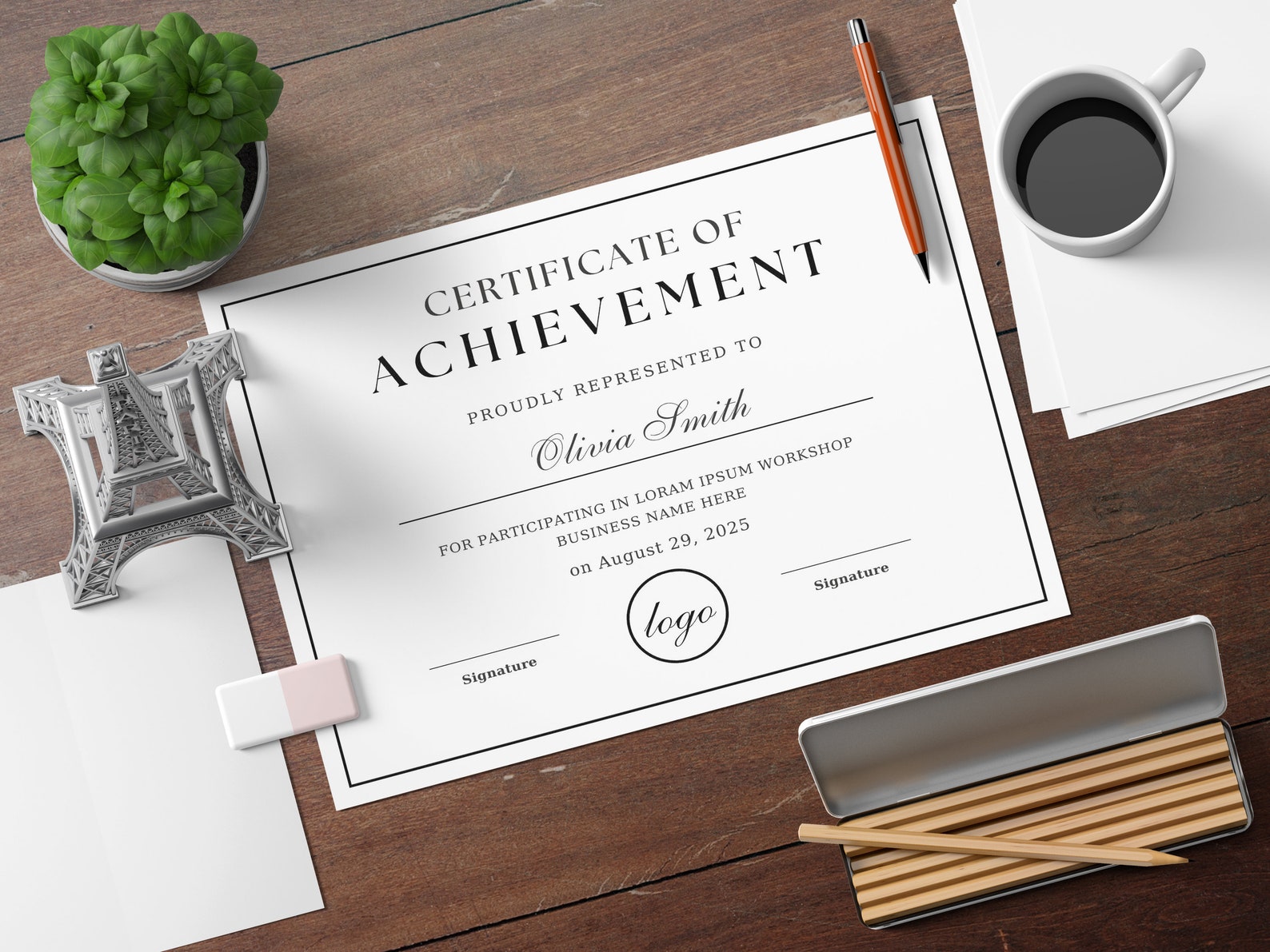 Editable Certificate of Achievement Template Achievement - Etsy UK