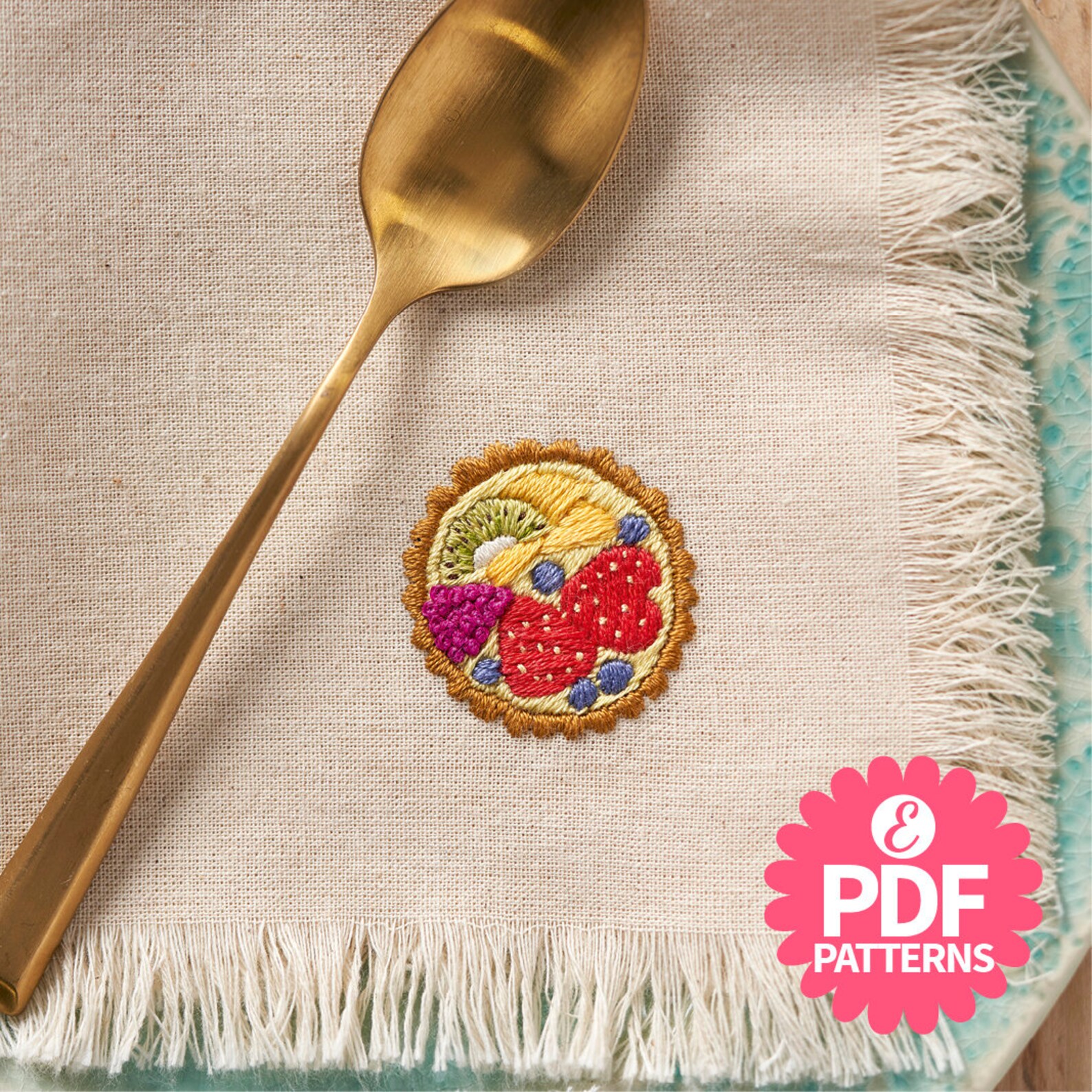 Baking-themed PDF Embroidery Motifs Bundle: 26 Designs (digital ...