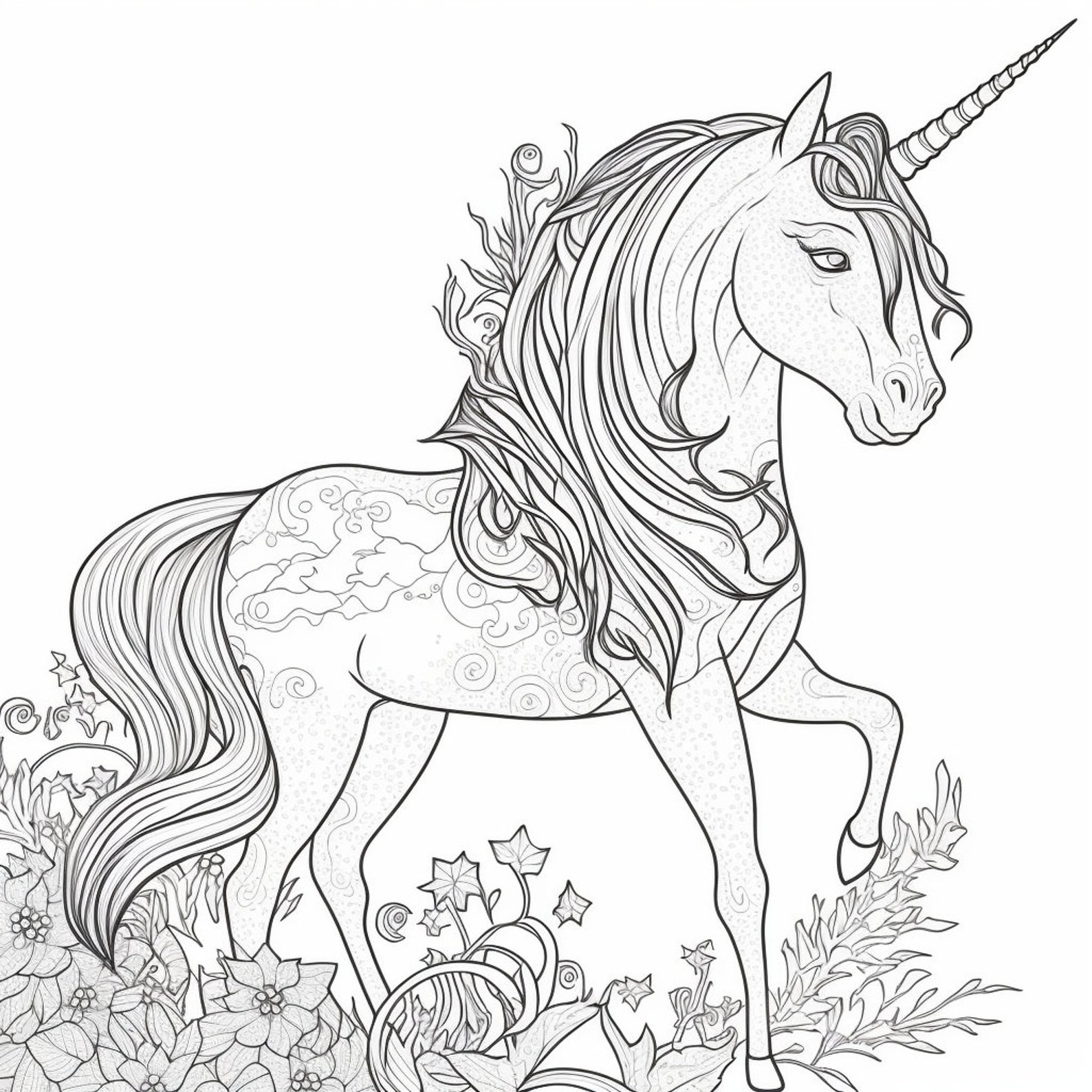 Printable Magical Unicorn Coloring Pages - Etsy