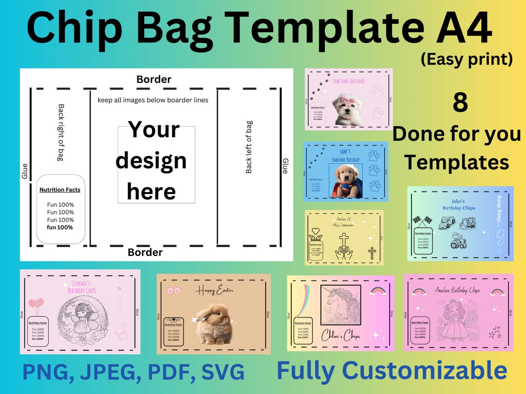 Chip Bag Template,chip Bag Mock Up,chip Packet Template,chip Bag Mockup ...