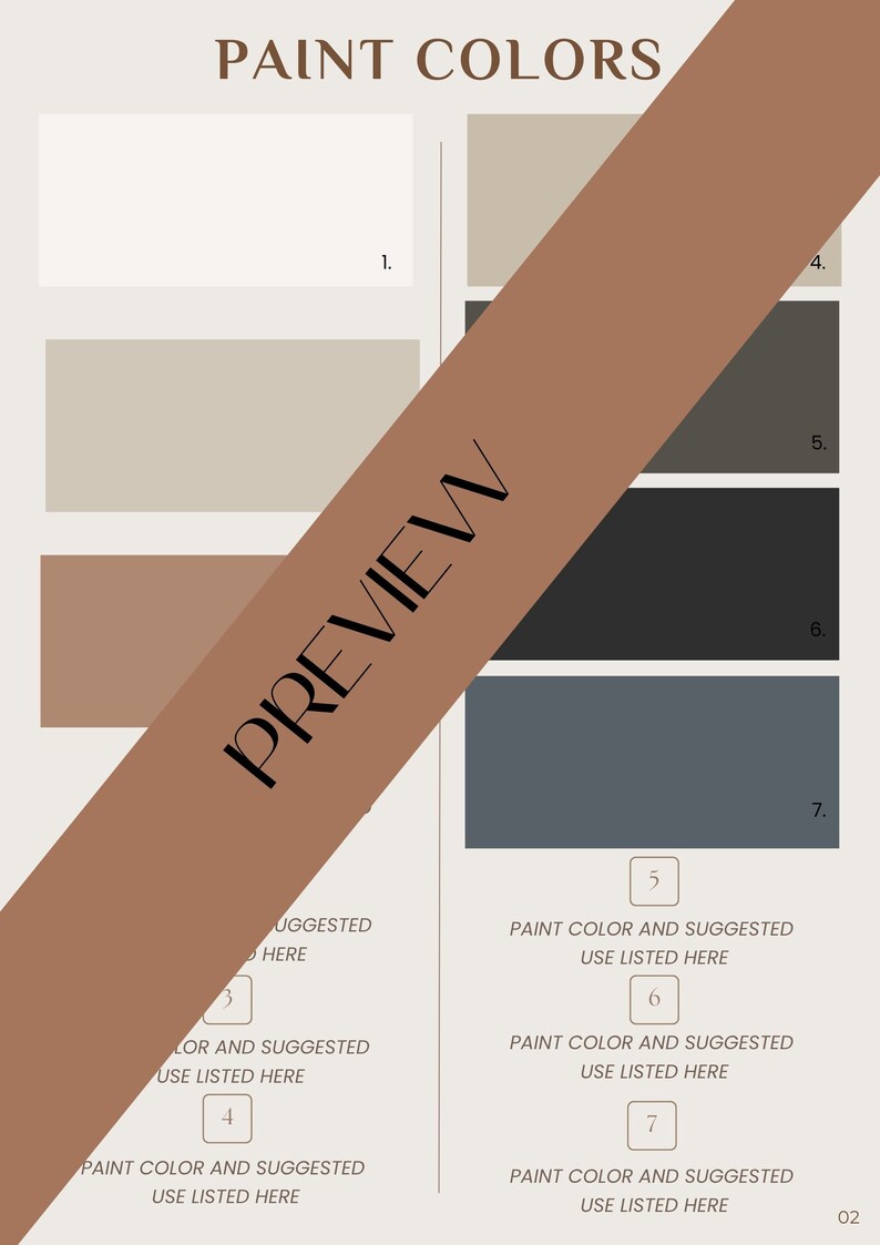 Sherwin Williams Whole House Paint Palette - COTTAGE CORE Digital PDF ...