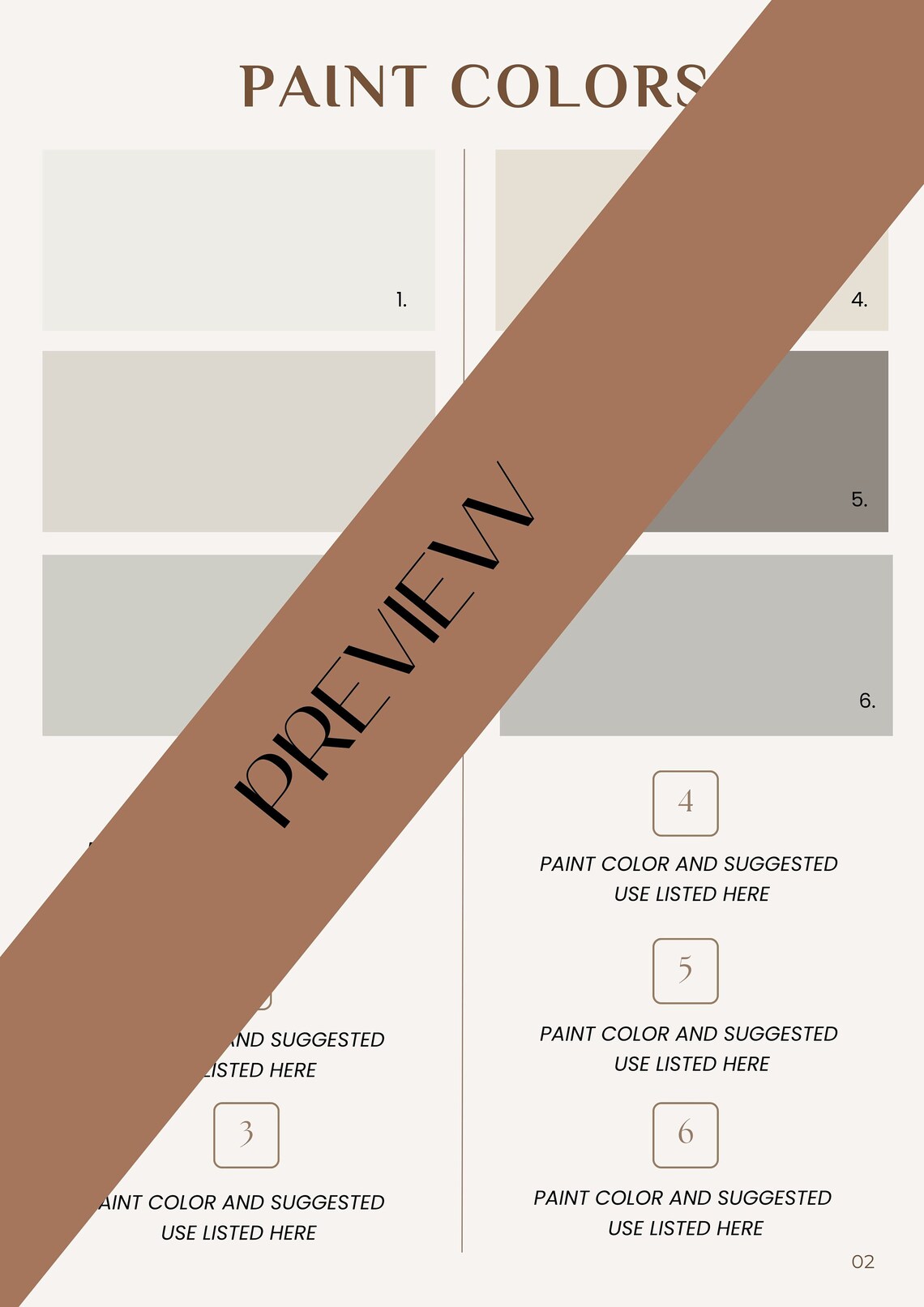 CUSTOM Paint Color Palette Based on 1 Paint Color of Choice & - Etsy