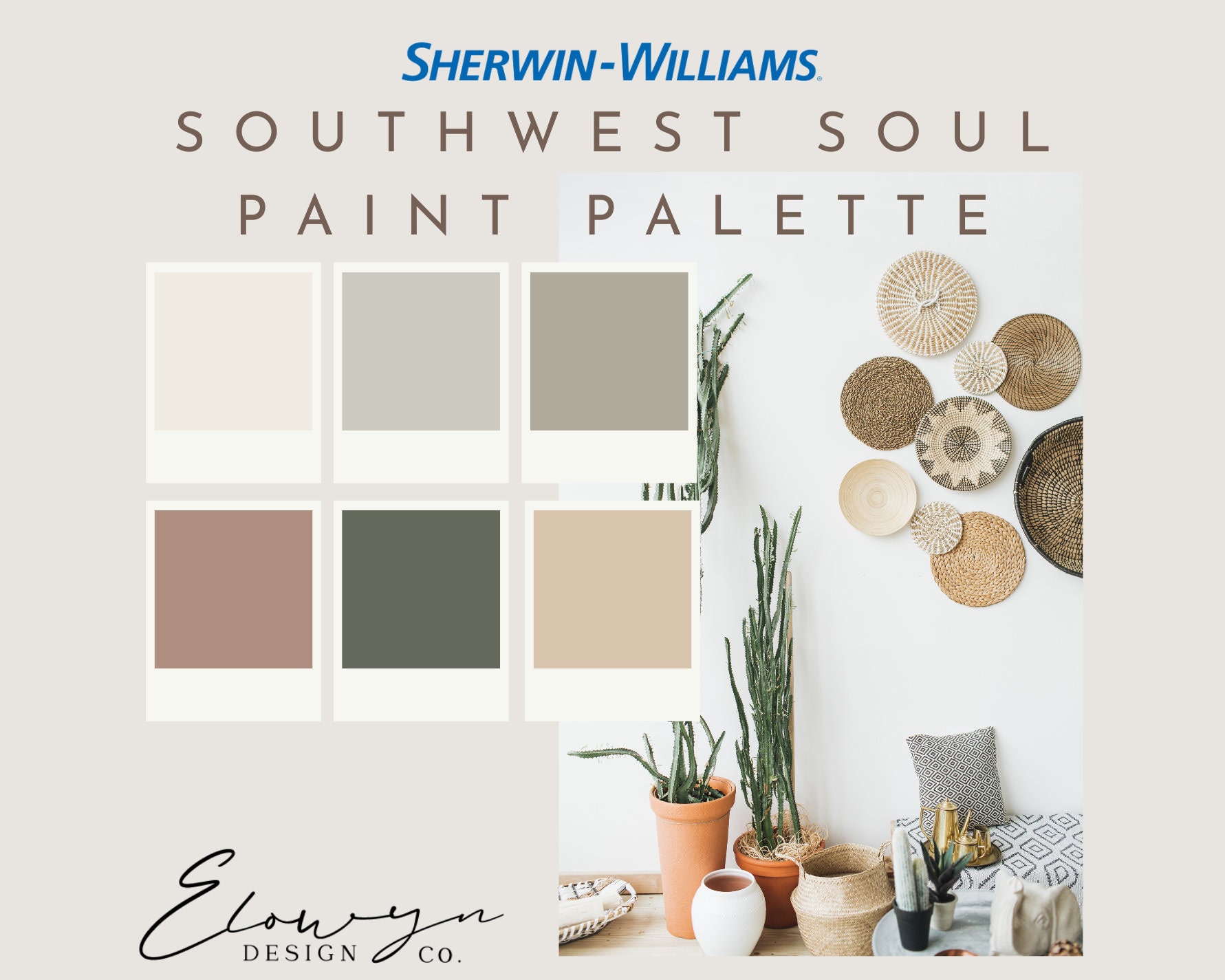 Sherwin Williams Whole House Paint Palette - SOUTHWEST SOUL Digital PDF ...