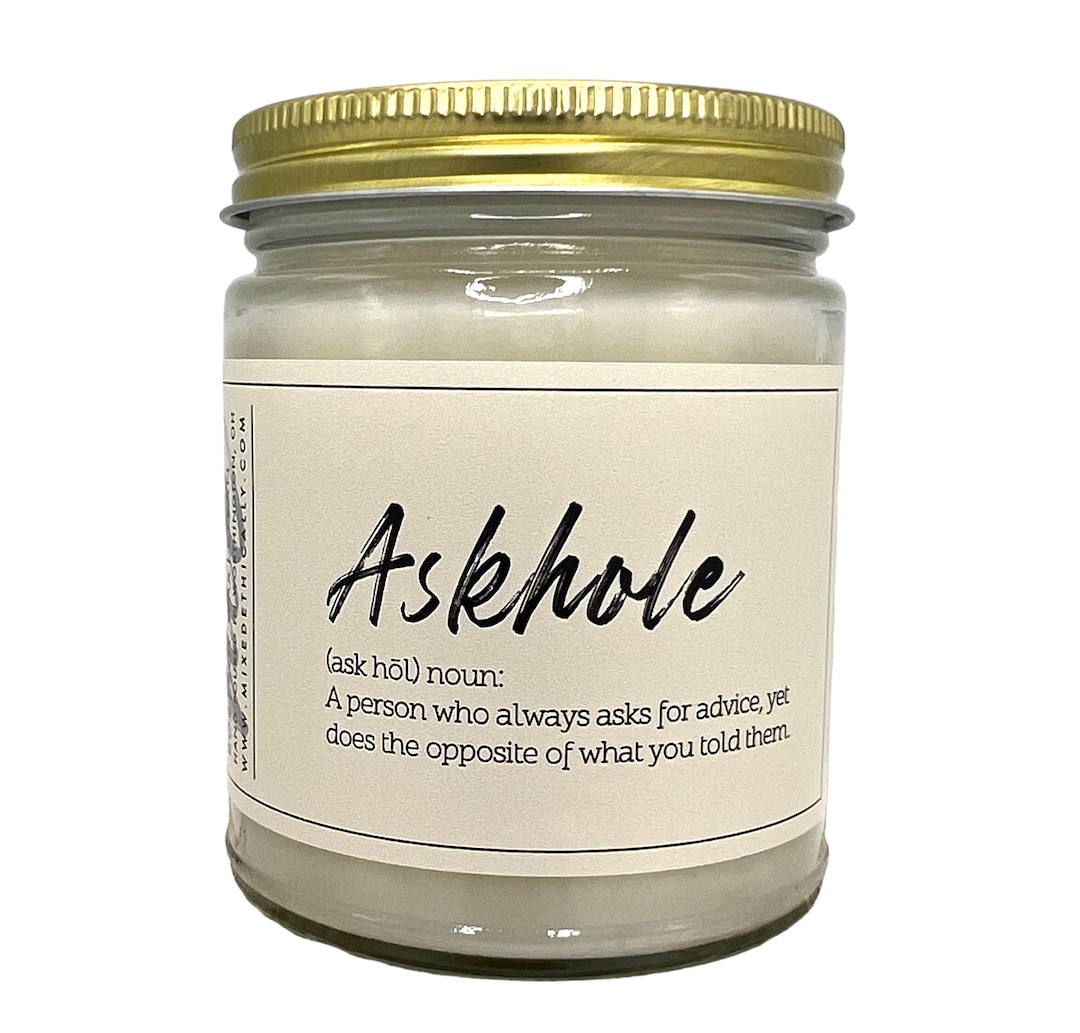 Askhole Definition Soy Candle 8oz - Etsy