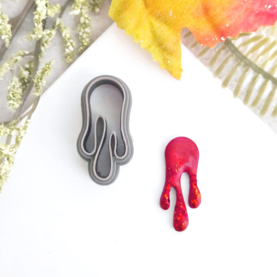 Blood Drip Clay Cutters. Halloween Polymer Clay Cutters. Cutters for ...