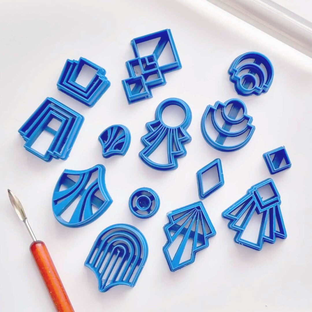 Art Deco Clay Cutters. Geometric Shape Polymer Clay Cutters. Cutters ...