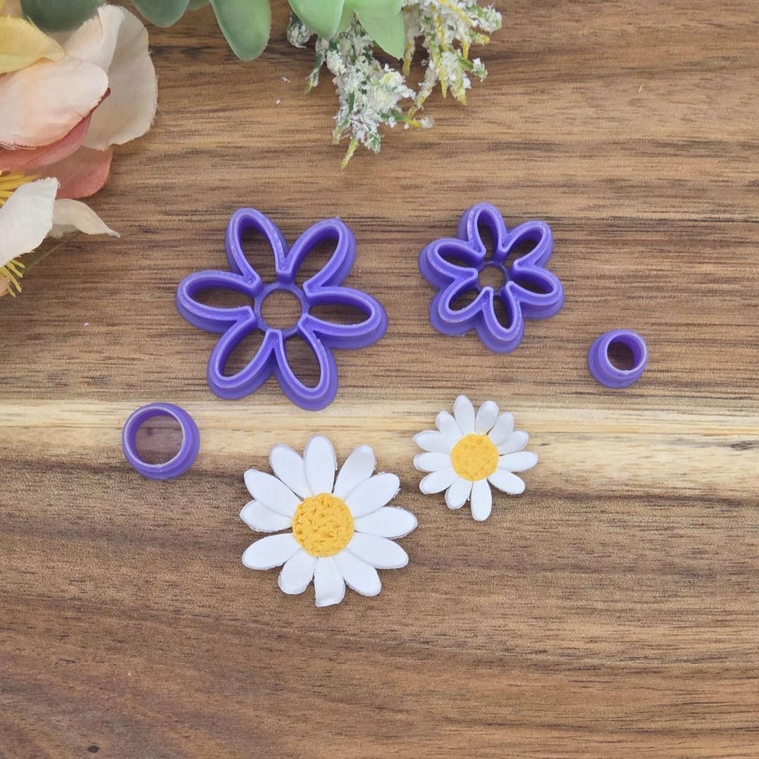 Layered Daisy Clay Cutters. Flower Polymer Clay Cutters. Cutters for ...