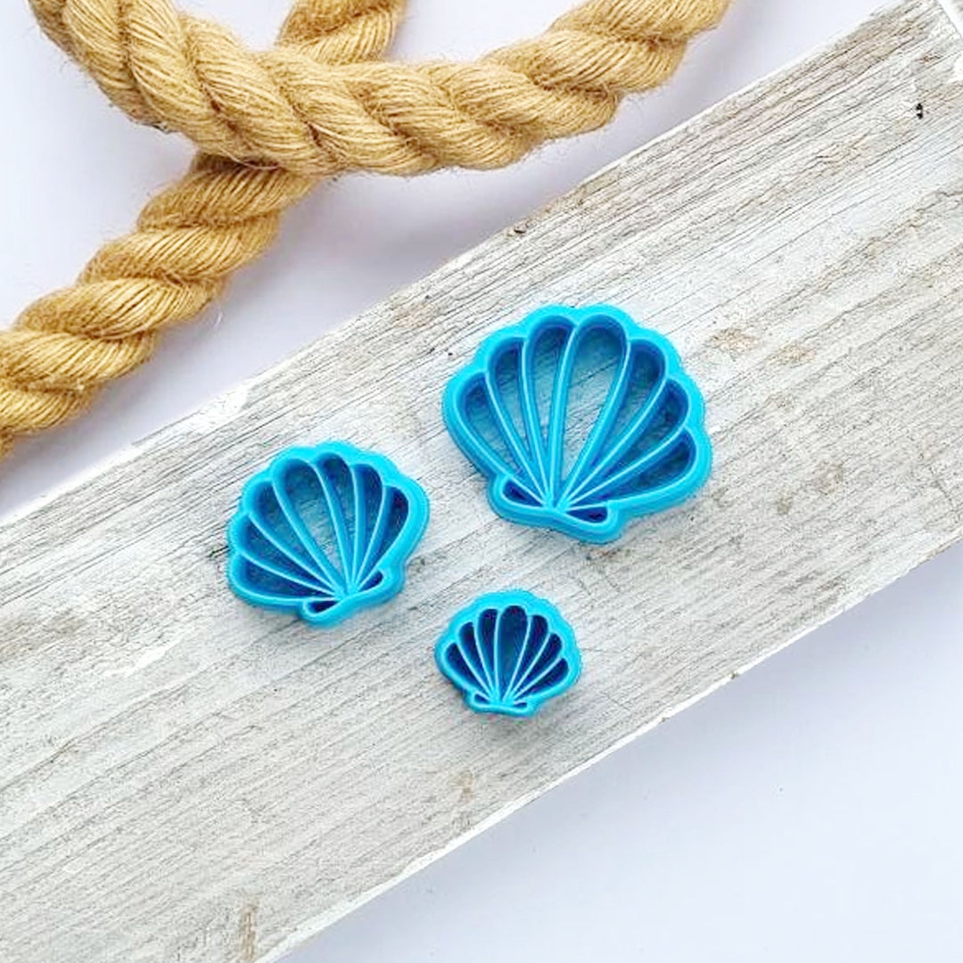 Set of 3 Clam Shell Clay Cutter | Polymer Clay Embossing Tool | Pearl ...