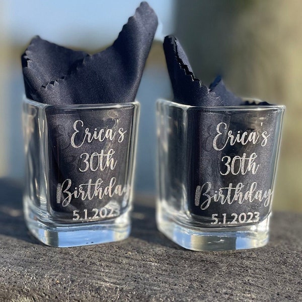 Personalized Shot Glasses Birthday - Etsy