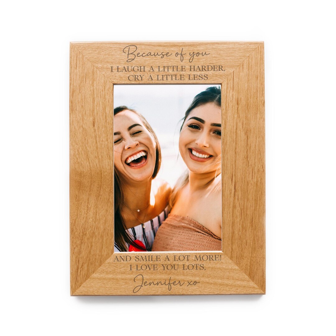 Because You Smile More Sisters Picture Frame Soul Sister Photo Frame ...