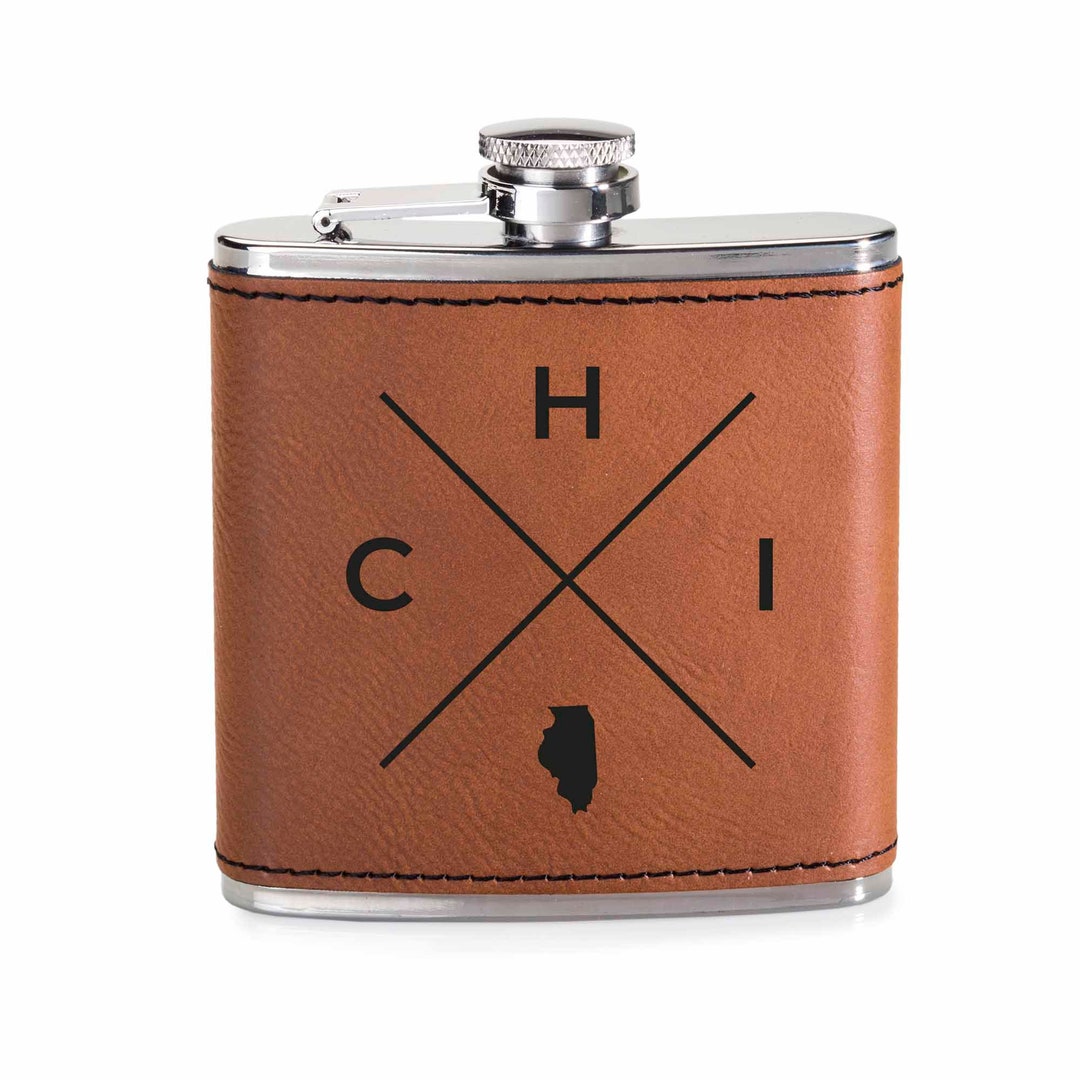 Chi Chicago Illinois Flask Chicago Fans, Chicago Gift Set, Best ...