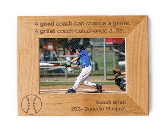 Baseball Coach Picture Frame, Engraved Coach Gift, Baseball Coach Gift ...