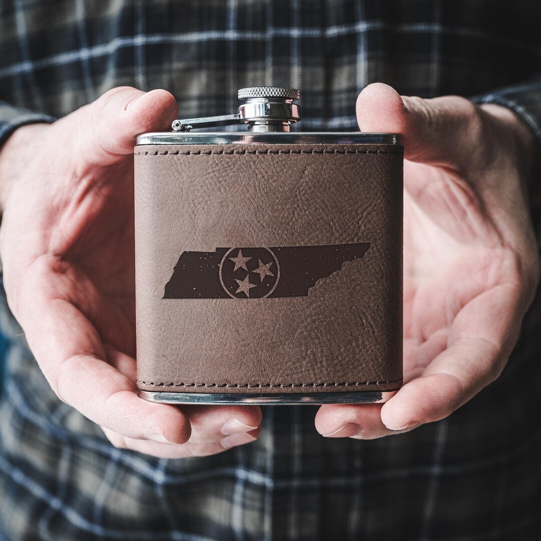 Engraved Tennessee Flask: Personalized Tennessee Gift - Etsy