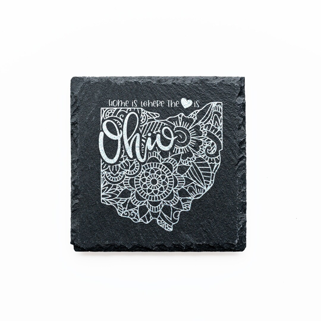 Ohio Mandala Slate Coasters Ohio Gift, Ohio Decor, Ohio Fan, Ohio ...