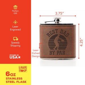 Best Dad by Par Disc Golf Flask Golf Dad, Frisbee Gift, Disc Golf Gift ...