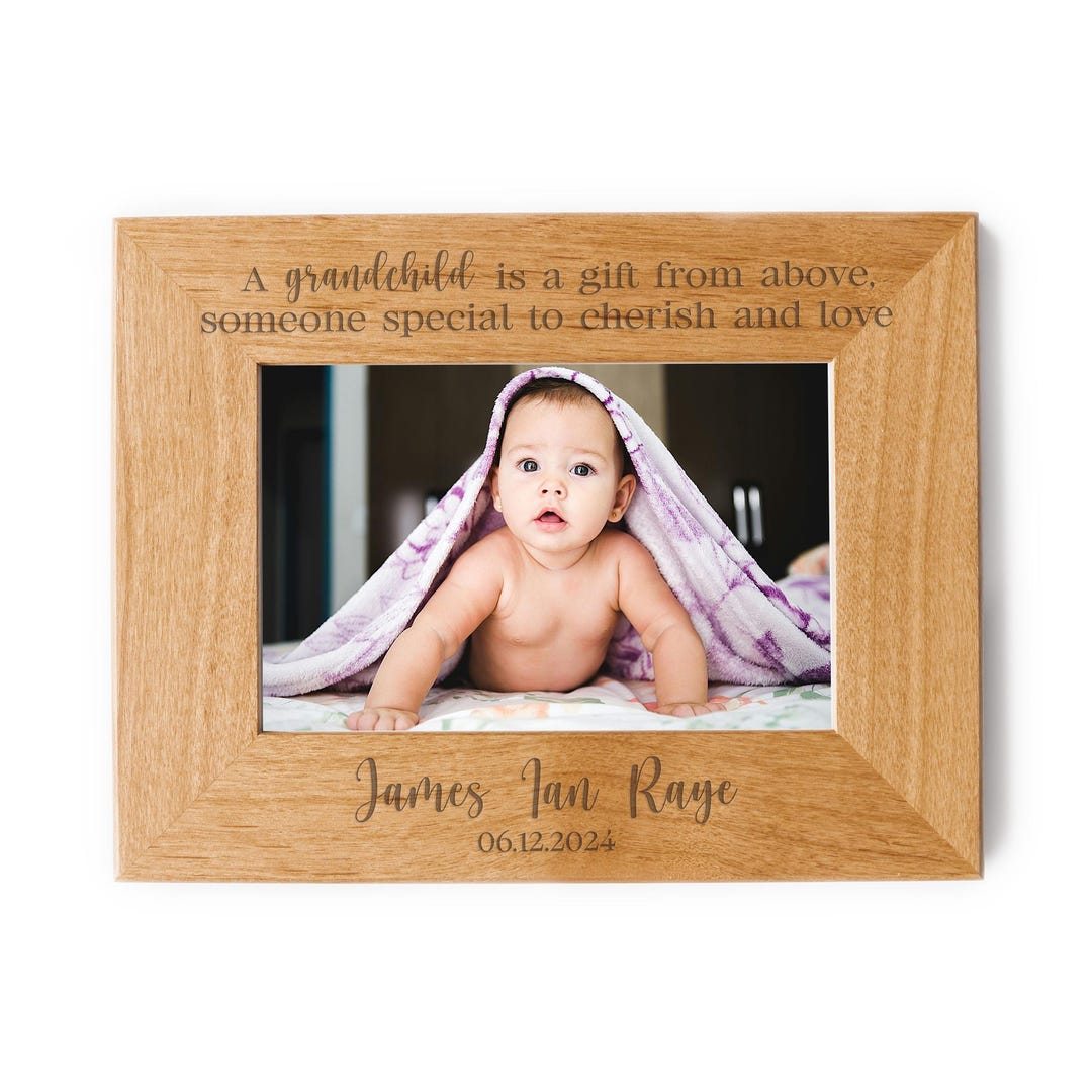 Grandchild Cherish Love Picture Frame New Grandma Picture Frame ...