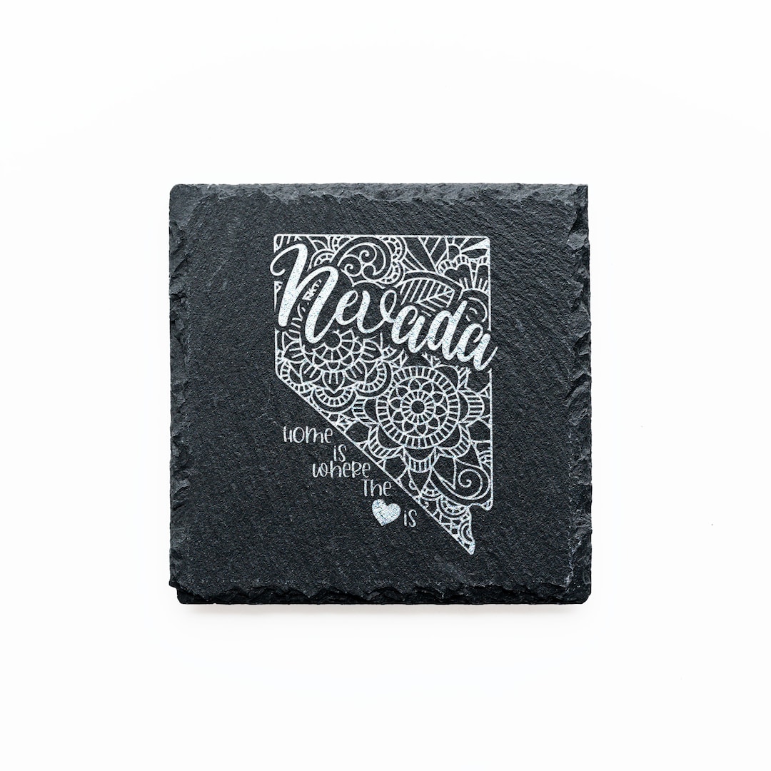 Nevada Mandala Slate Coasters Nevada Gift, Nevada Decor, Nevada Fan ...