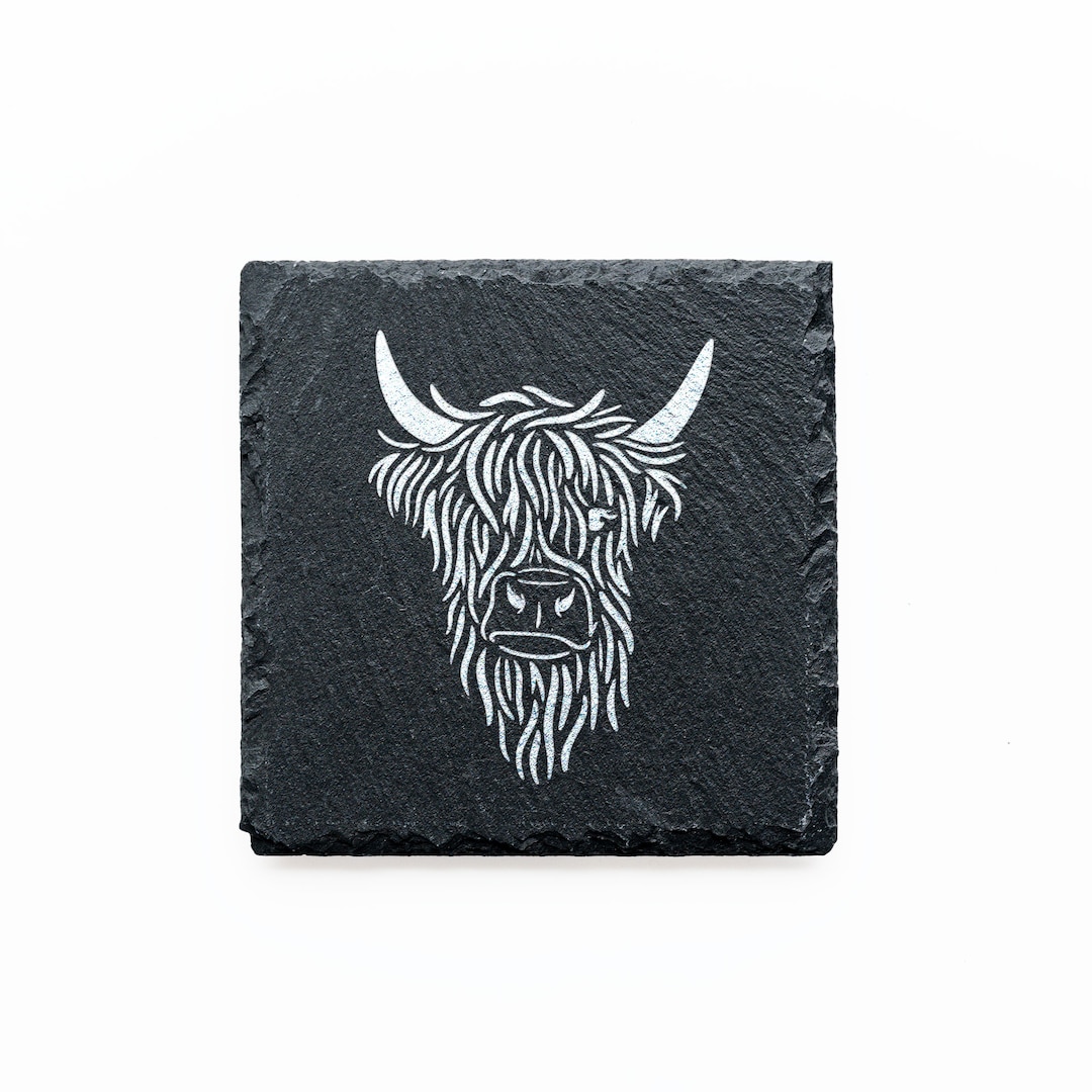 Highland Cow Coasters Highland Cow Gift, Scottish Gift, Farmhouse Decor ...