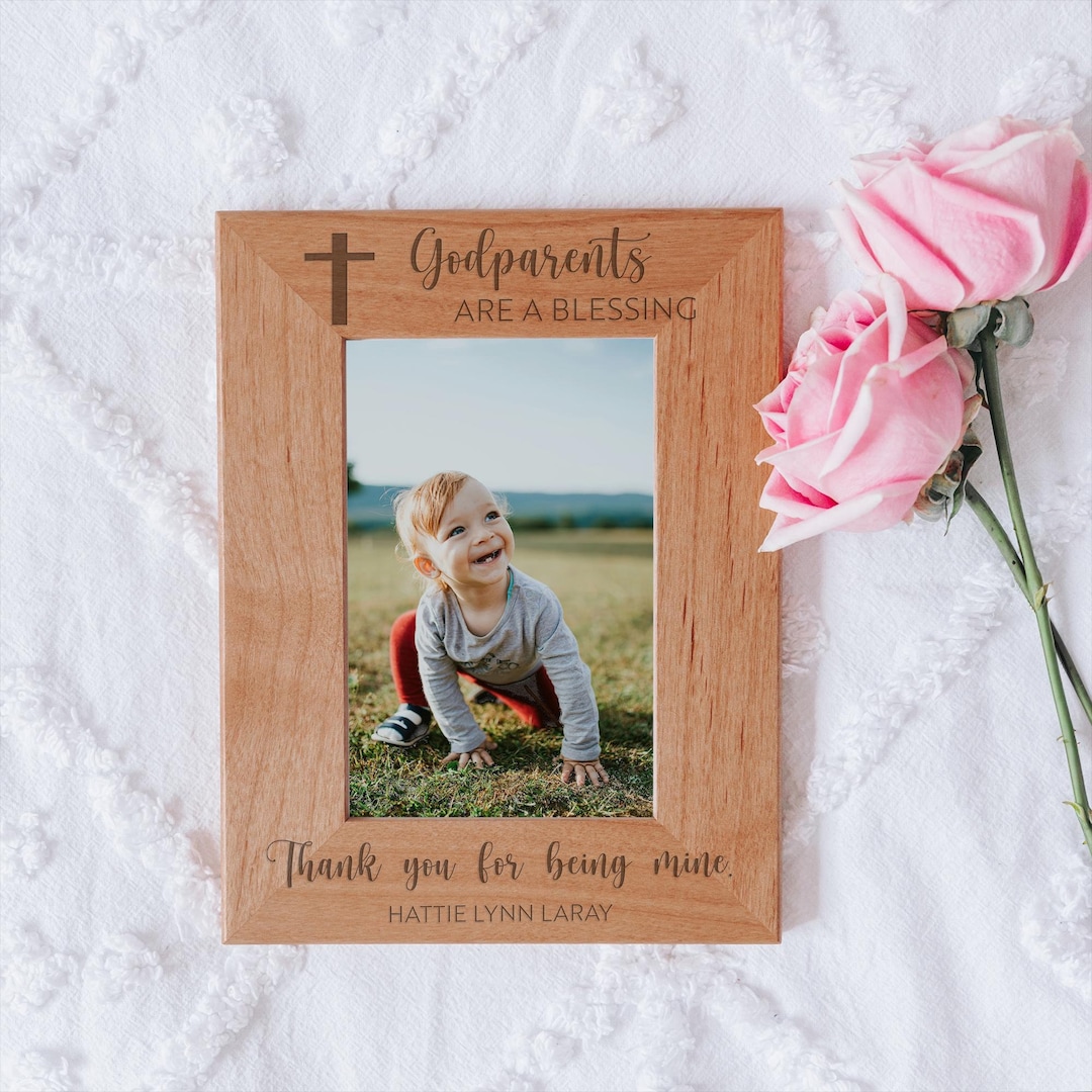 Godparents Blessing Picture Frame - Baptism Gift, Personalized Gift ...