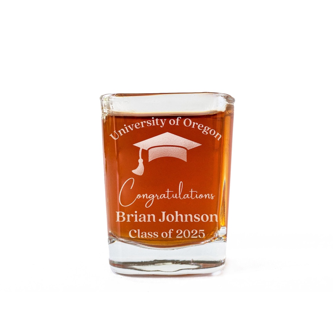 Graduation Cap Congrats Shot Glass - Graduation Gift, Graduation Party ...