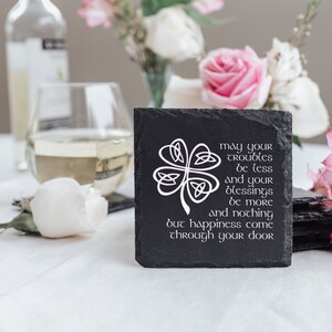 Irish Quote St Particks Coaster Slate Coasters, Housewarming Gift ...