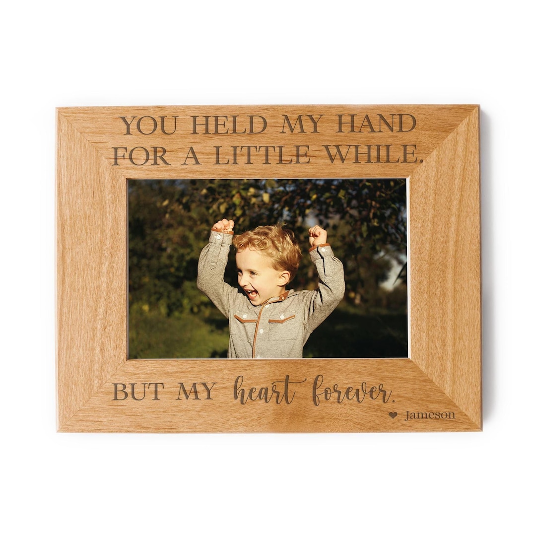 Personalized Nanny Picture Frame: Held Hand Heart 4x6 and 5x7 Sizes ...