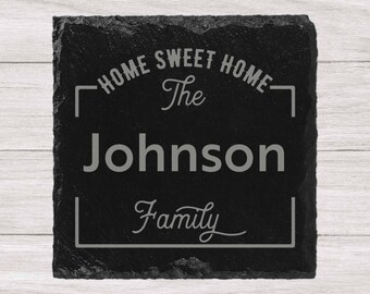Housewarming Gift, New Home Gift, Wedding Gift, Slate Coasters, Our ...