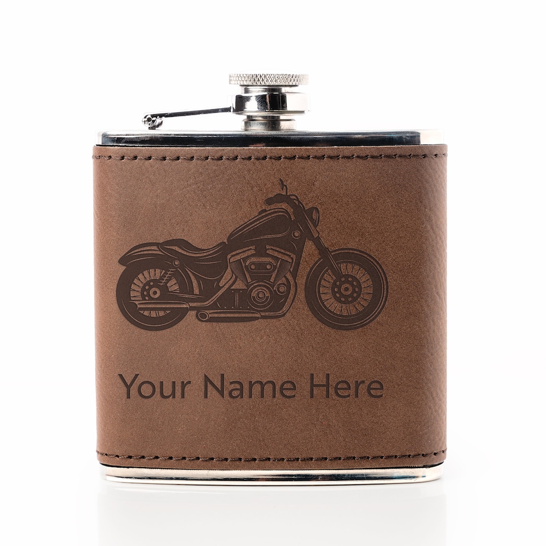 Motorcycle Name Custom Flask Hip Flask, Motorcycle Riders, Camping ...